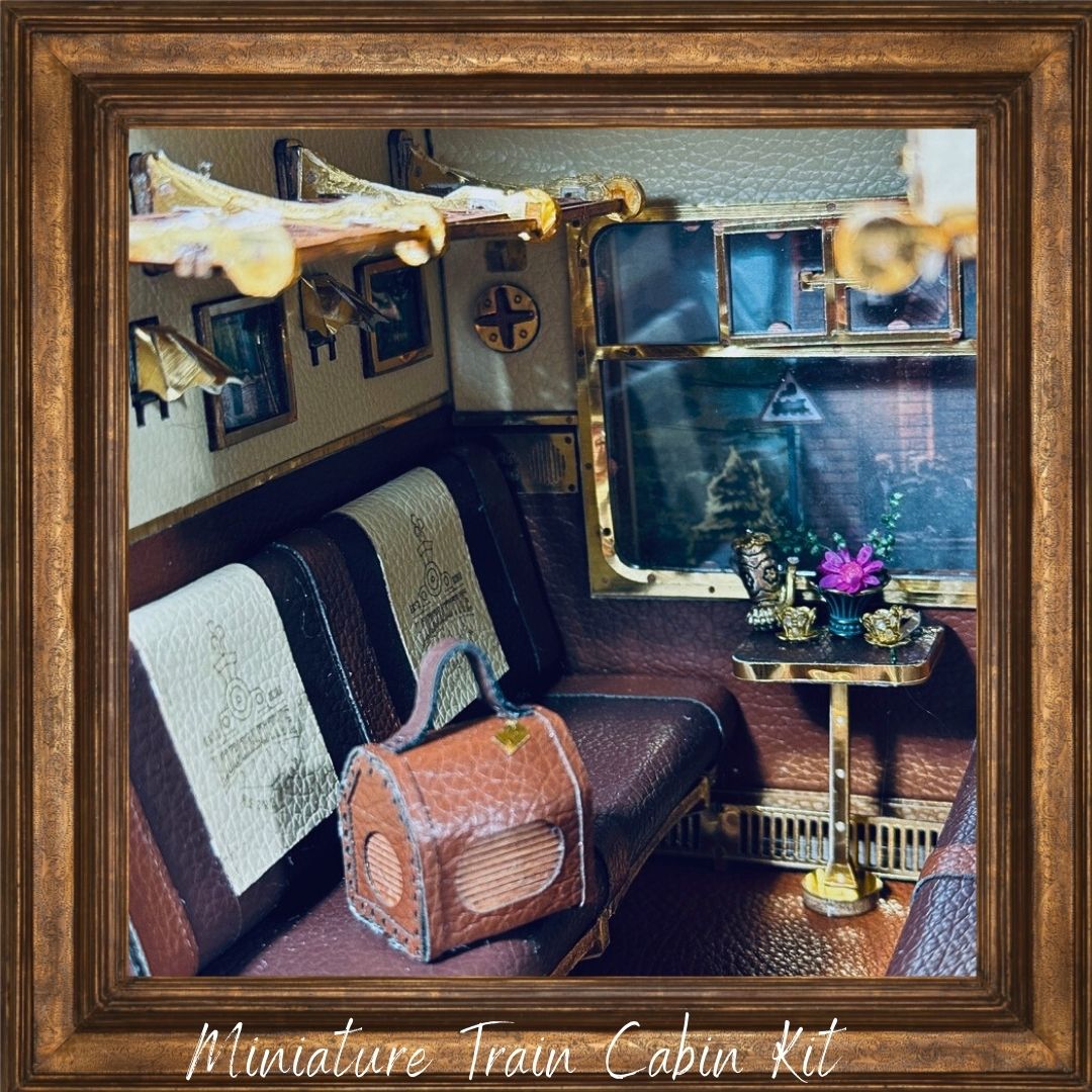 1940 Train Set Book Nook – Portraits and Miniatures by NC