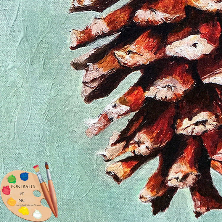 Pine Cone Painting – Portraits and Miniatures by NC