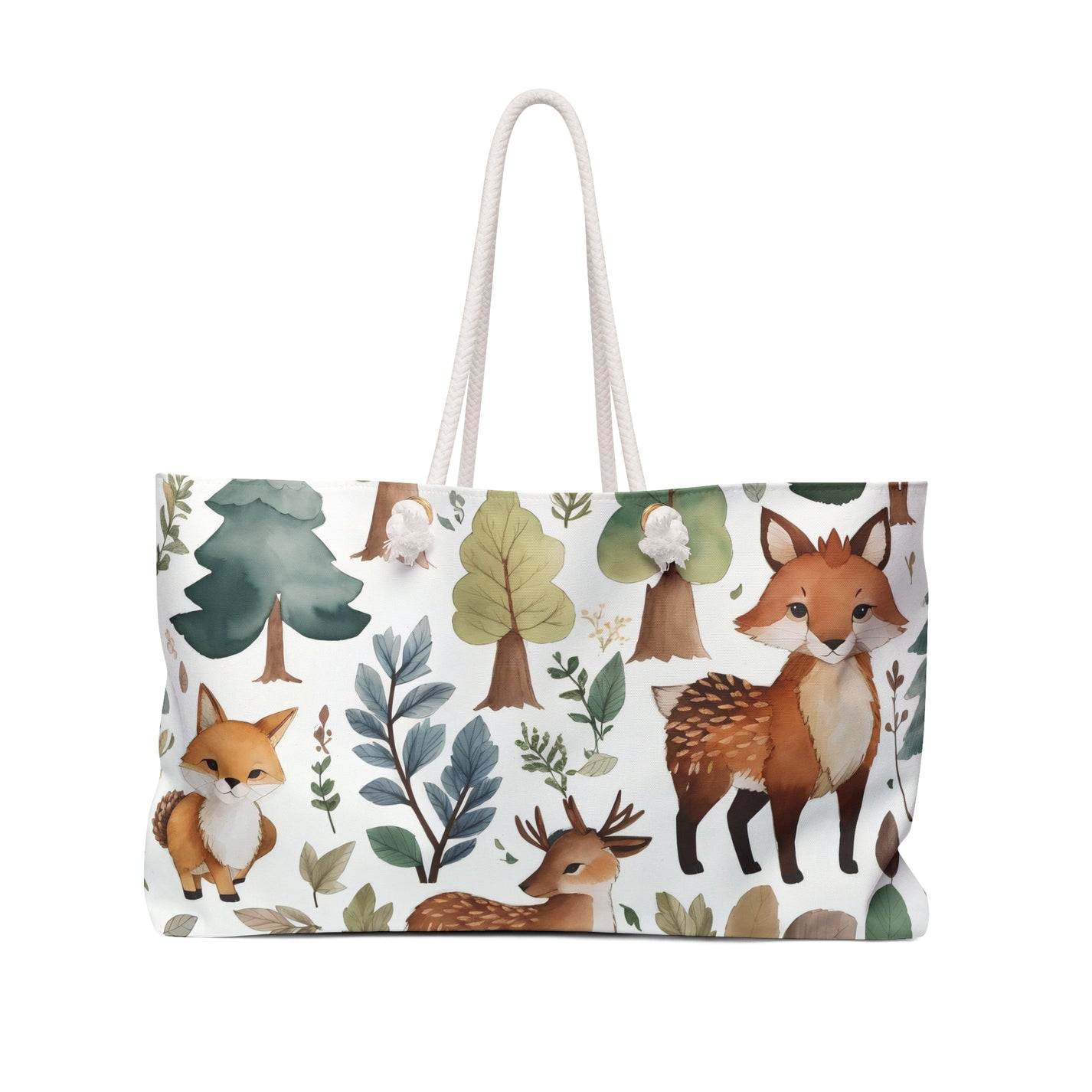 Whimsical Forest Animals Tote Bag – Portraits and Miniatures by NC