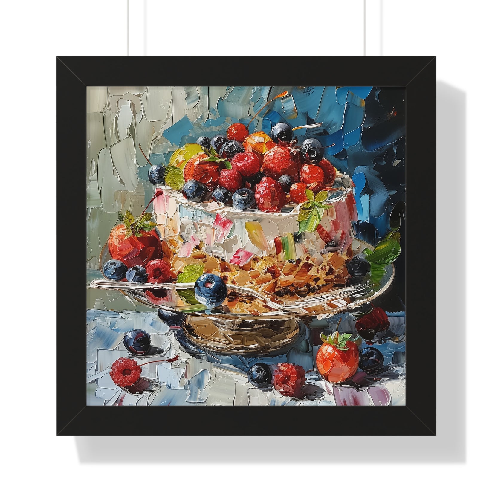 Framed Vertical Poster - Luscious Dessert – Portraits and Miniatures by NC