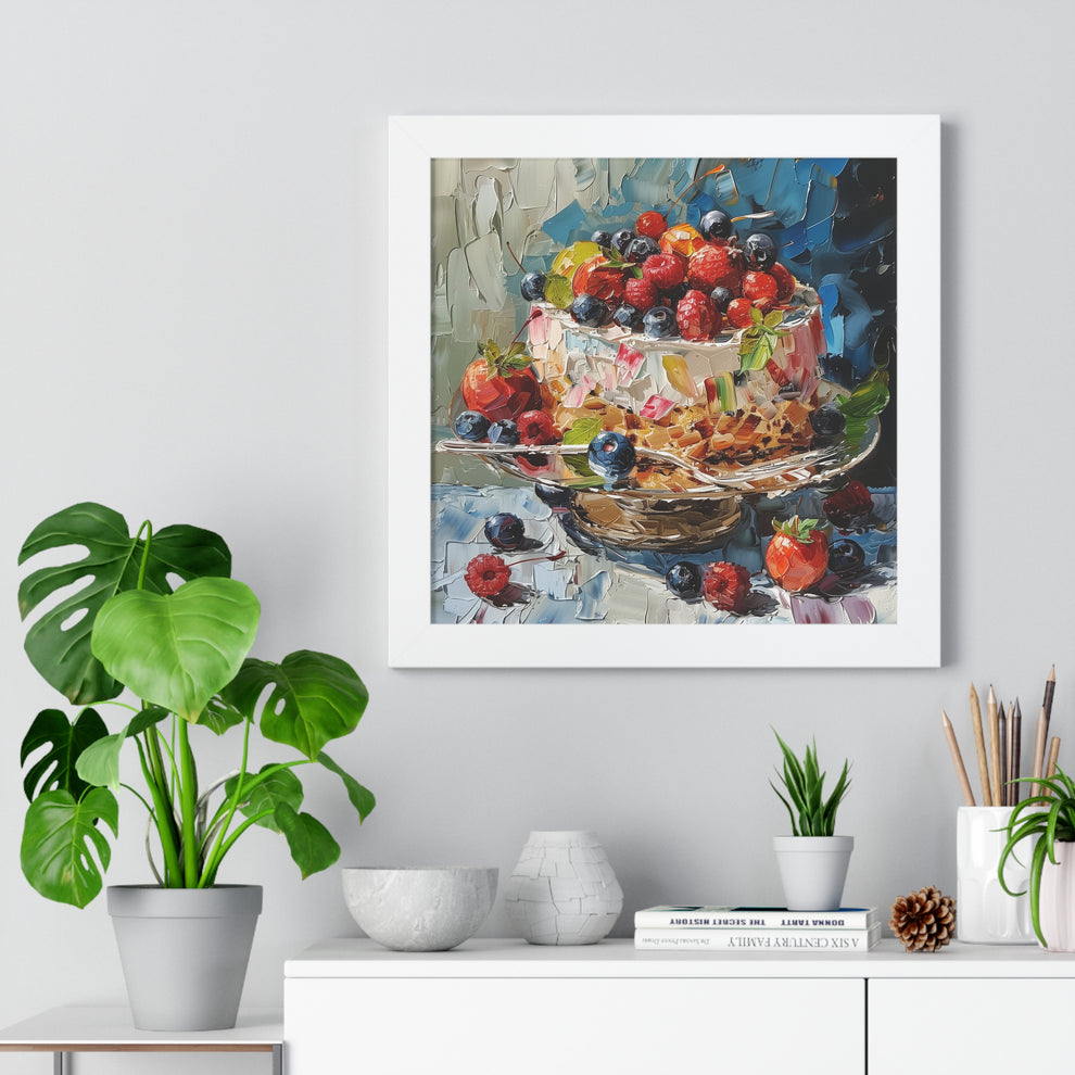 Framed Vertical Poster - Luscious Dessert – Portraits and Miniatures by NC