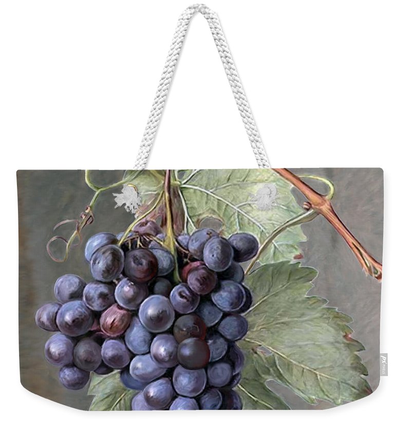 Weekender Tote Bag - Customizable Carryall Tote Bag - Grapes Wine Tote ...